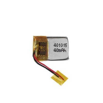 Generic: 401015 3.7v 40mah Lipo Battery - Single Cell Lithium Polymer