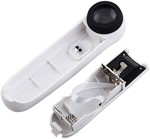 High Power 40x 2040 Lighted Magnifying Glass Hand Held Magnifier for C