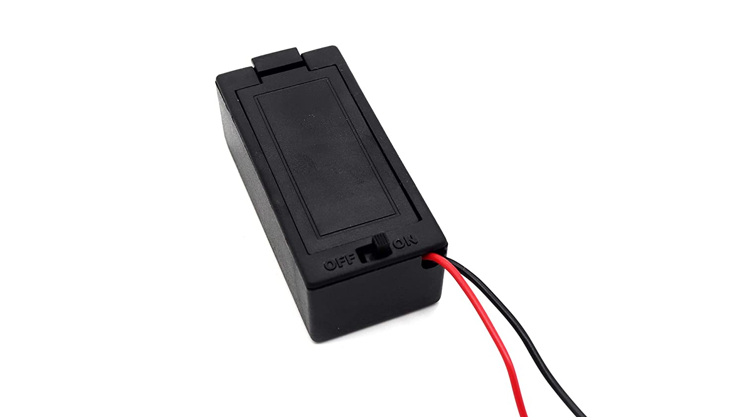 1x9v 9volt Battery Case Holder, Battery Holder Box with Tuck-in Cover