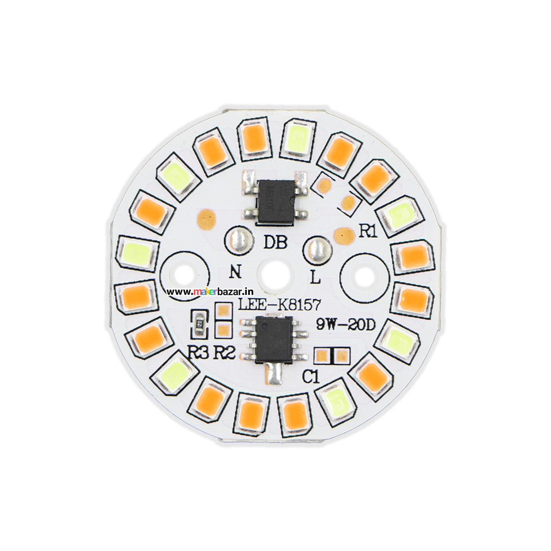 [Multiple Colors] 9-Watt 20-LEDs AC DOB Led Circular PCB for Led Bulbs