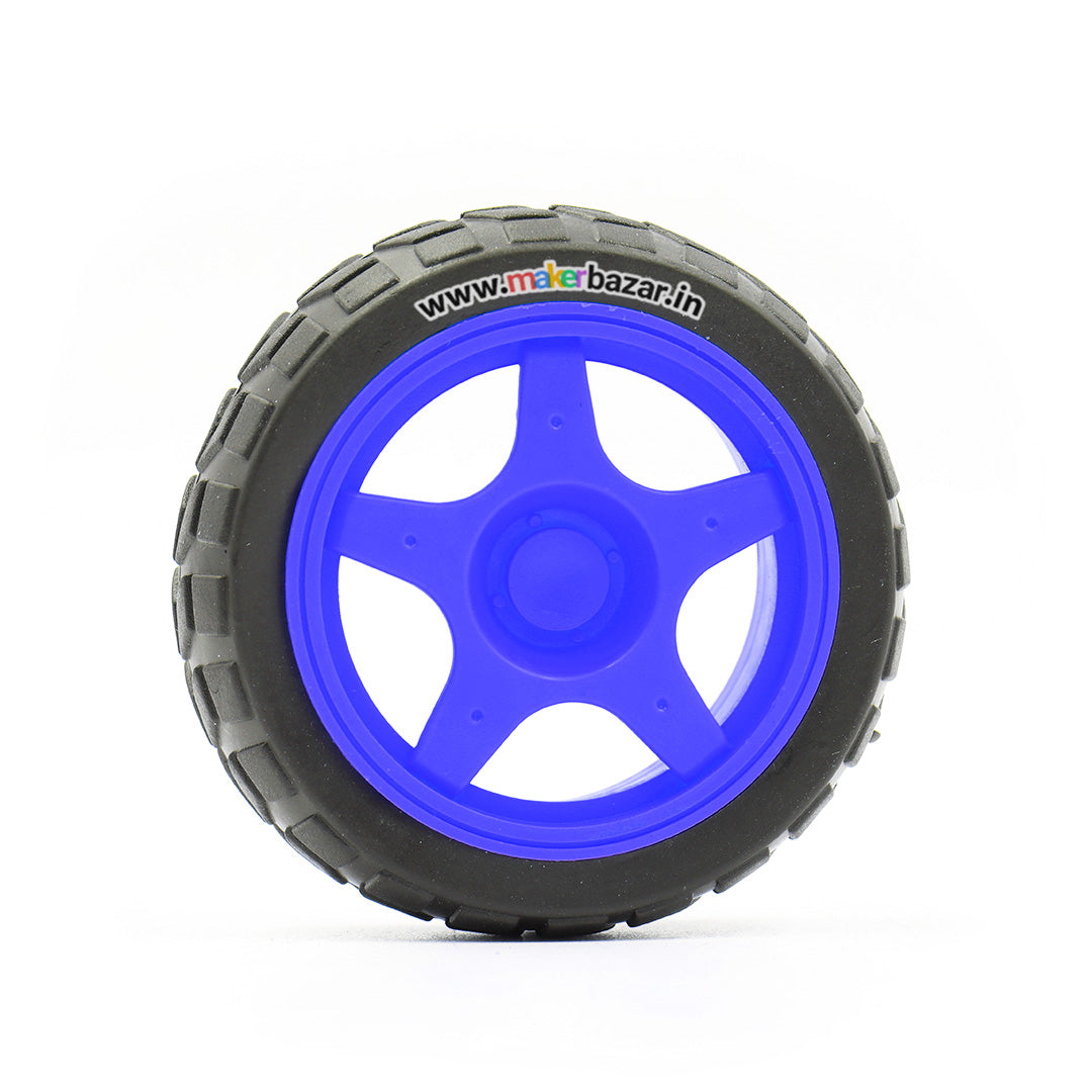 65mmX28mm Robotic Rubber Tyre Wheel for BO Motors