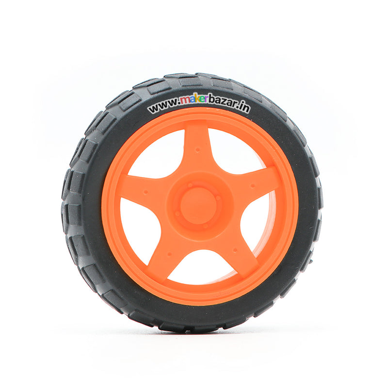 Robot Wheel 65mmX28mm for BO Motors - Durable Rubber