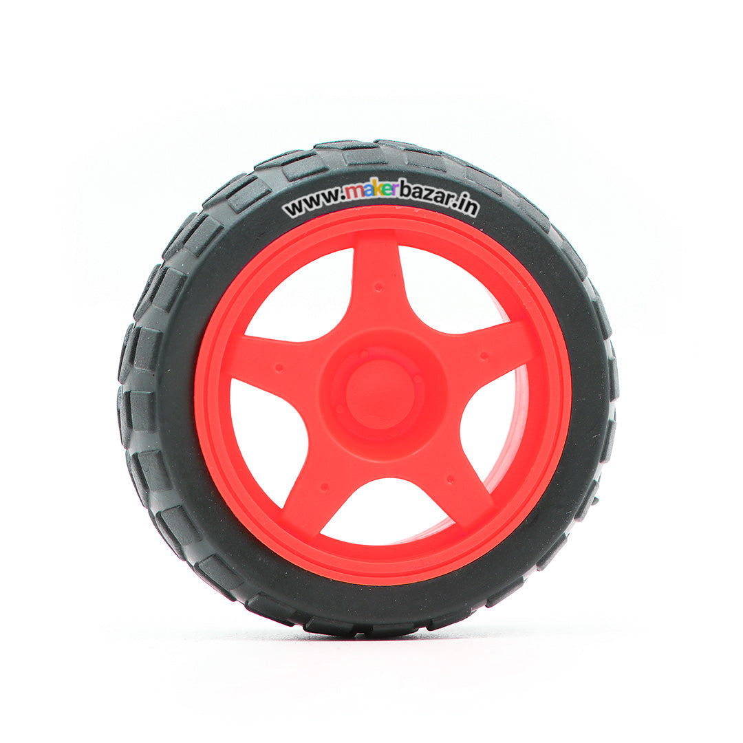 65mmX28mm Robotic Rubber Tyre Wheel for BO Motors