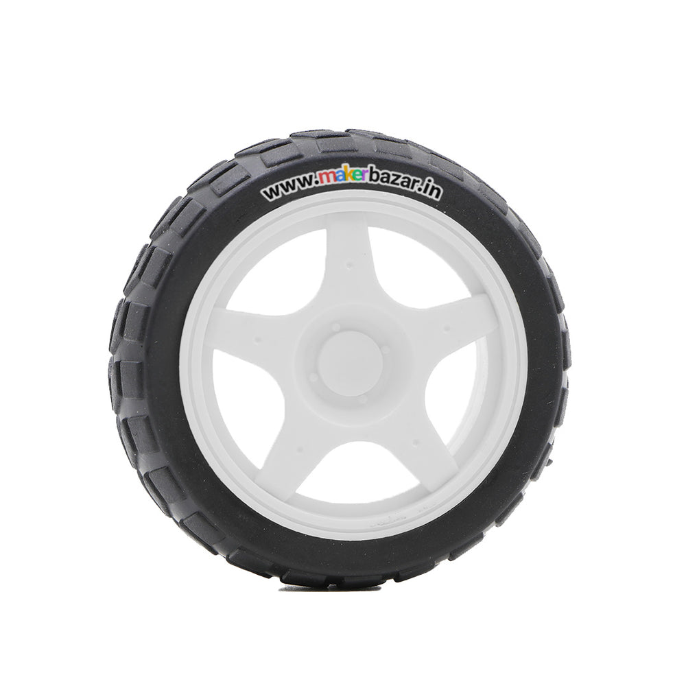 Robot Wheel 65mmX28mm for BO Motors - Durable Rubber