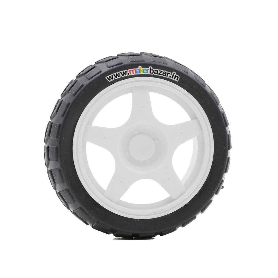 65mmX28mm Robotic Rubber Tyre Wheel for BO Motors
