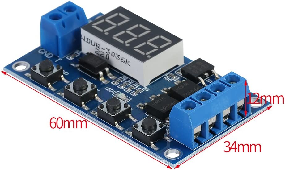 [Type 2] DC 5V-36V Timer Module Trigger Cycle Delay Timer Switch Turn