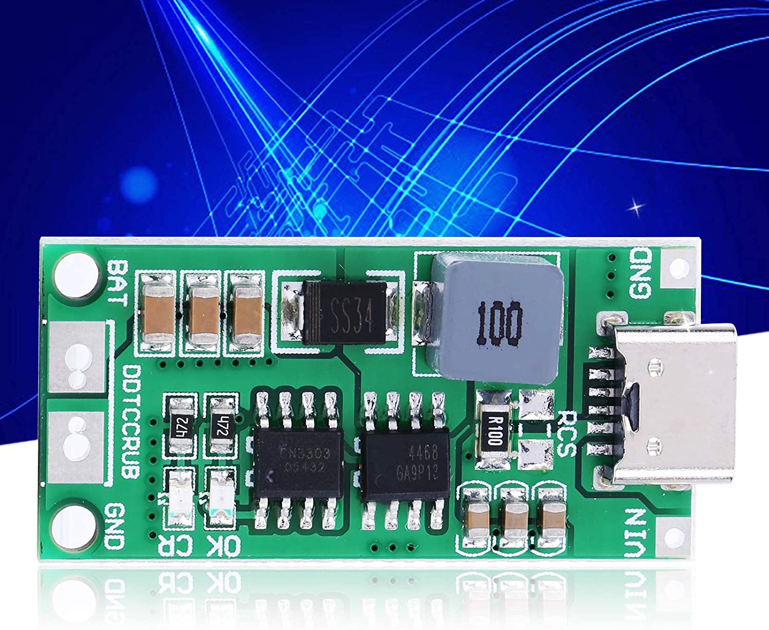 DDTCCRUB 4S‑1A Li-ion Battery Charging Module Step Up Boost Lithium Ce