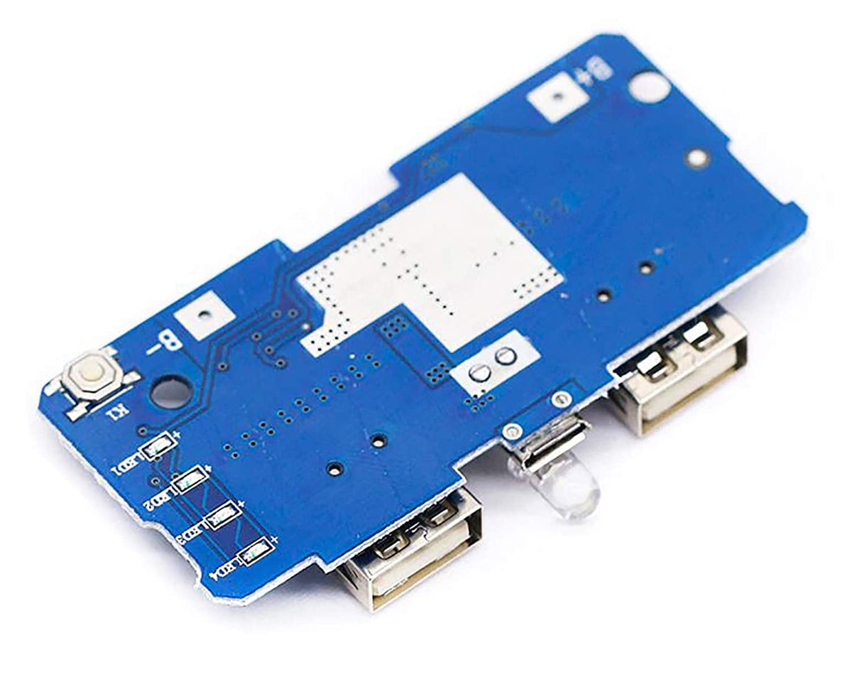Dual USB 3.7v to 5V 2A Power Bank DIY 18650 Li-Ion Charger with Indica