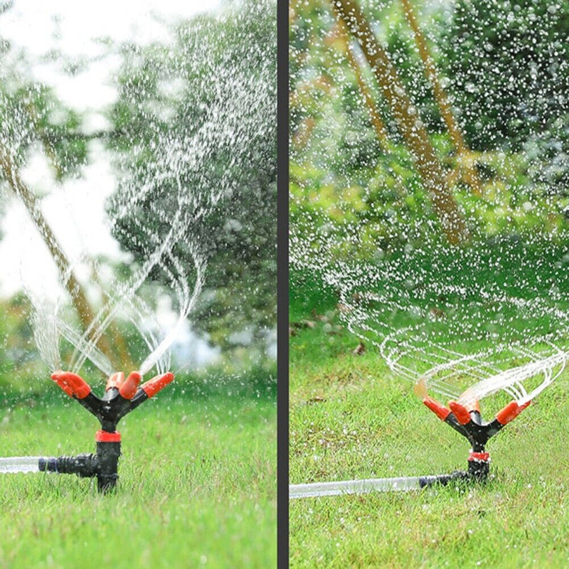 360° Rotating Water Sprinkler with Ground Insertion Rod for Garden