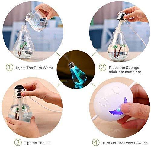 Light Bulb Design Portable Humidifer for Home Decor