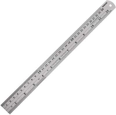 Stainless Steel Ruler 12 Inch for Safe Precise Measurements