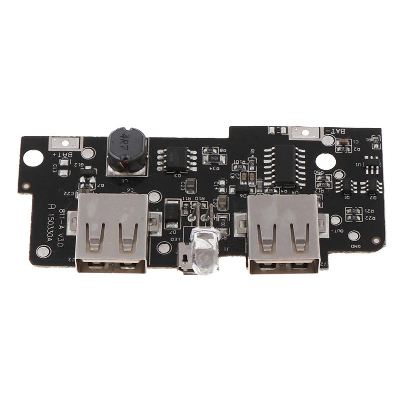 Dual USB 3.7v to 5V 2A Power Bank DIY 18650 Li-Ion Charger with Indica