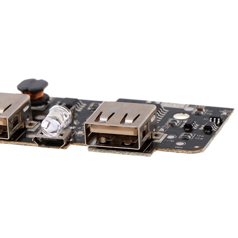 Dual USB 3.7v to 5V 2A Power Bank DIY 18650 Li-Ion Charger with Indica