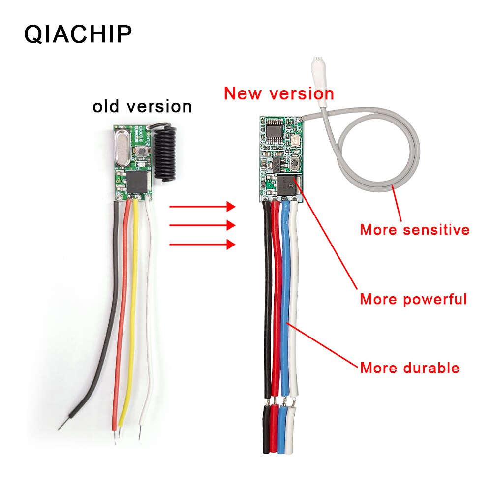 QIACHIP Wireless 433Mhz RF Module Receiver Remote Control output with