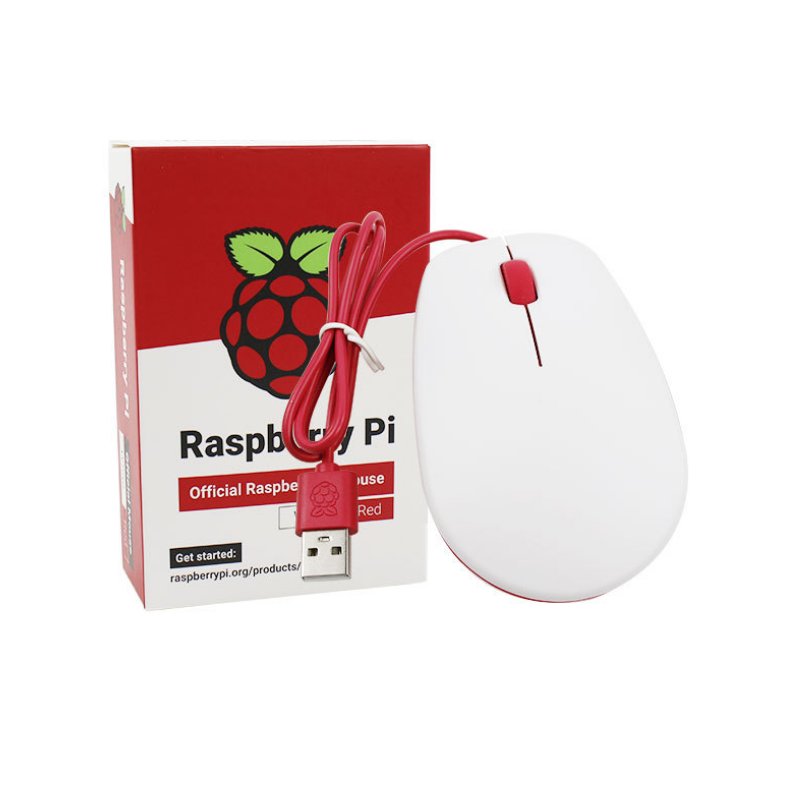 Raspberry Pi Official Mouse-Red/White
