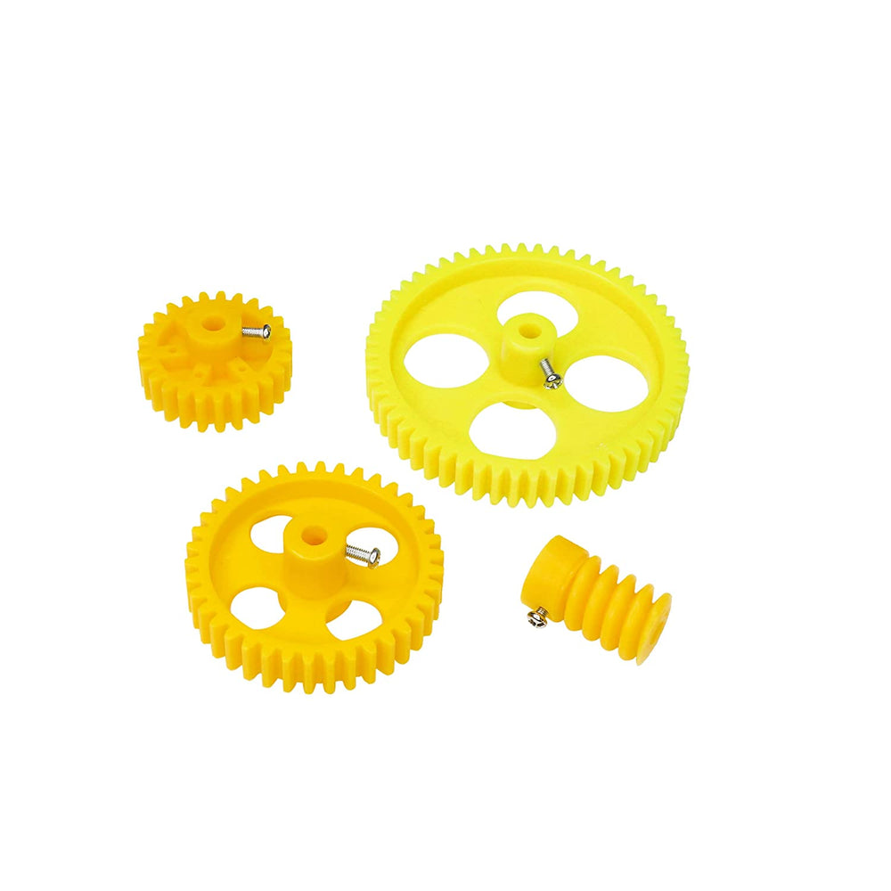 4pcs Yellow Plastic Gear 56 Tooth + 38 Tooth + 26 Tooth + 6 Tooth Comb