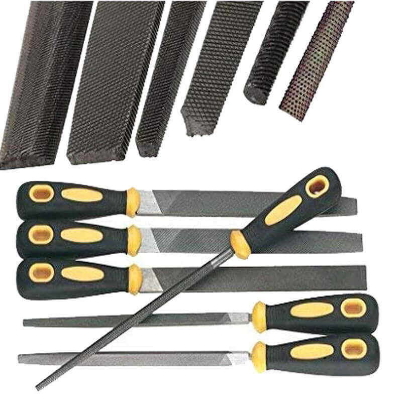 Jon Bhandari: F-001 6 pcs Premium Assorted 6 inches File Set with Rubb