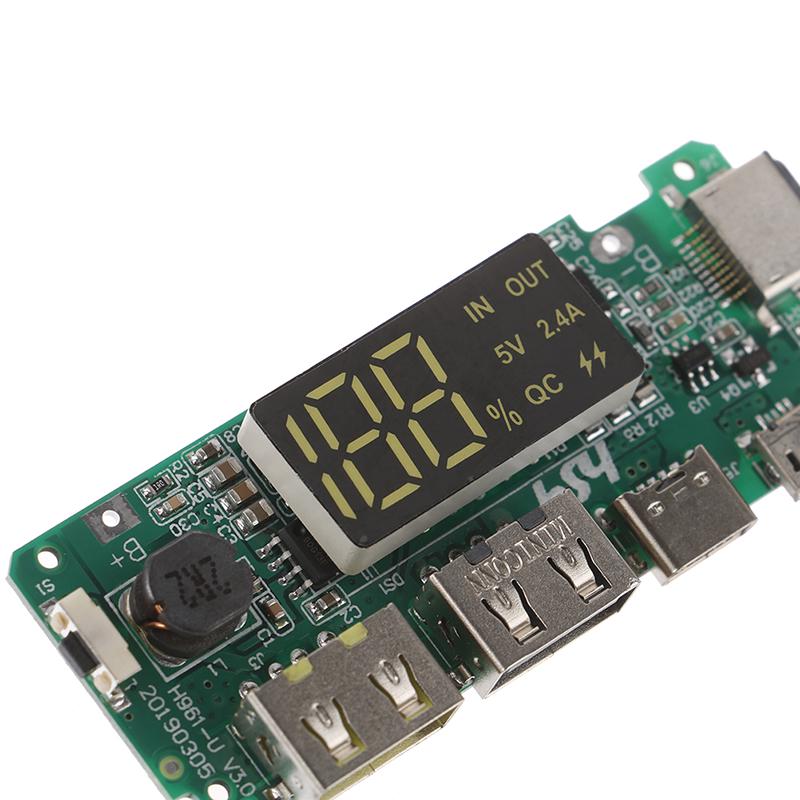 18650 5V 2.4A Dual USB + Type-C + Micro + Lightning/Apple USB Power Ba