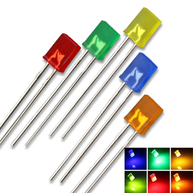 DIP LED 2x5x7mm Square Diffused Type