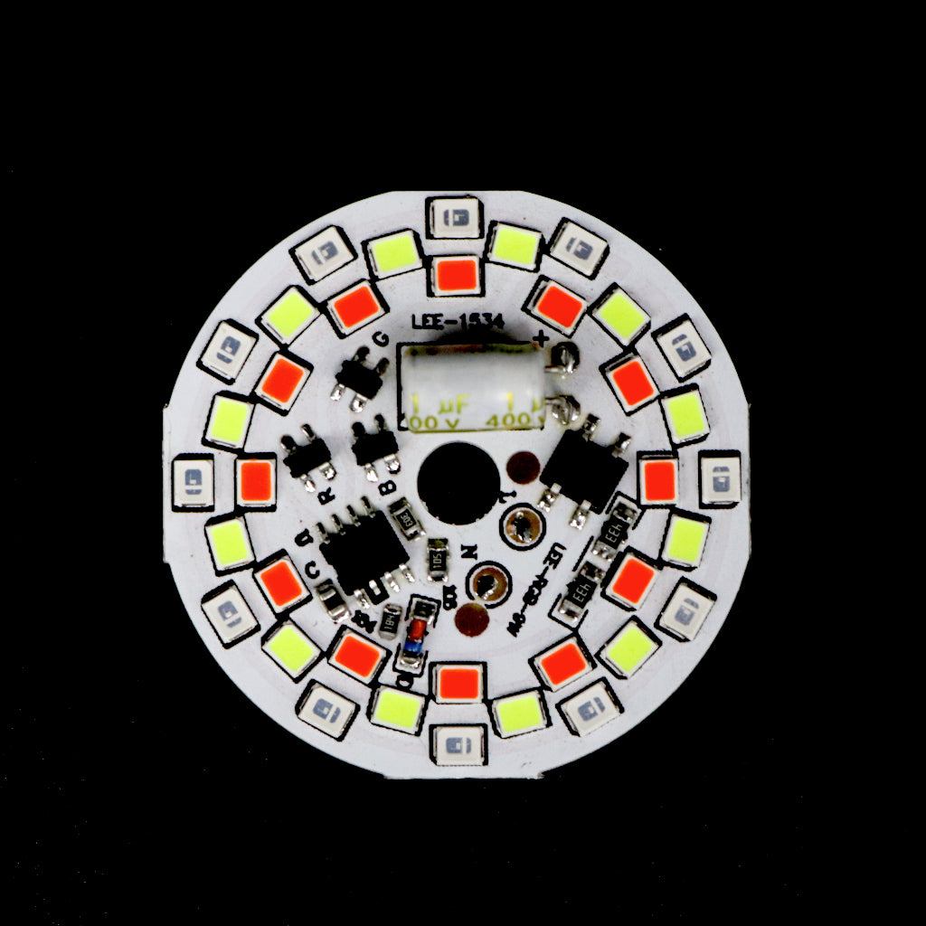 [RGB] 9 Watt 45mm AC DOB Led Circular PCB for Led Bulbs- Red, Green