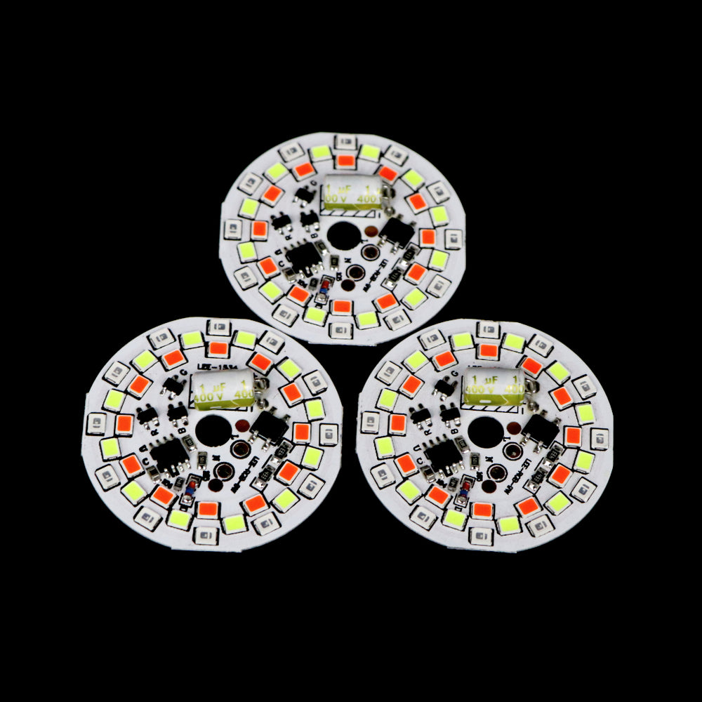 [RGB] 9 Watt 45mm AC DOB Led Circular PCB for Led Bulbs- Red, Green