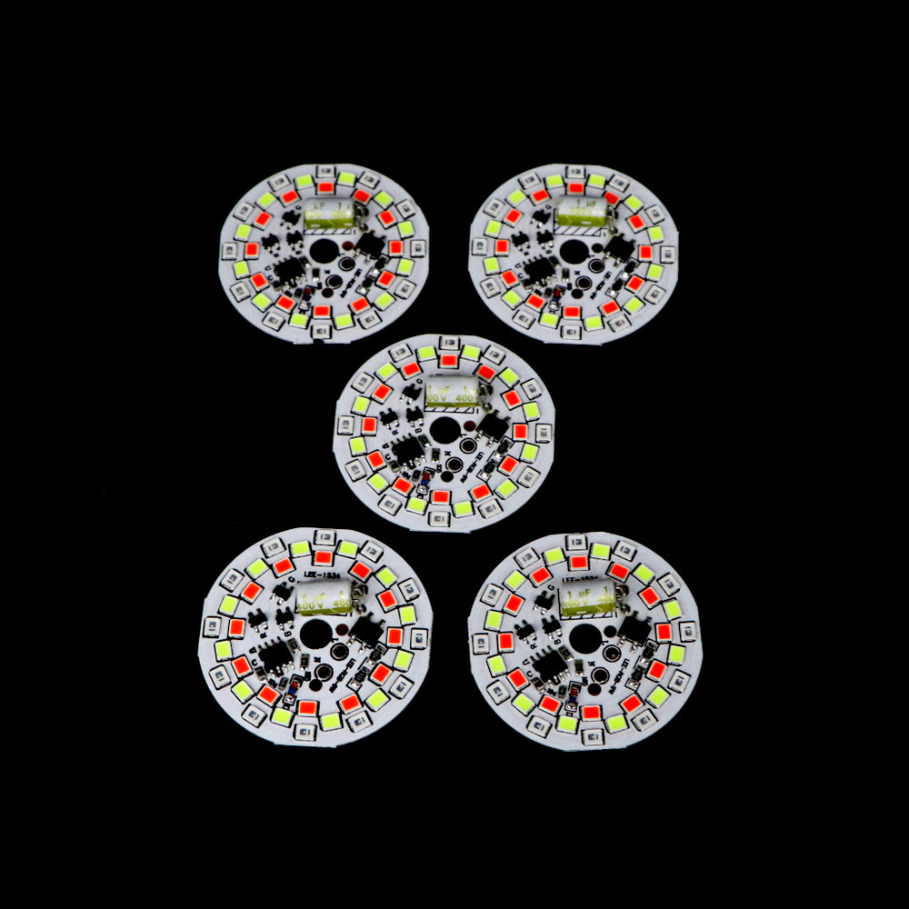 [RGB] 9 Watt 45mm AC DOB Led Circular PCB for Led Bulbs- Red, Green