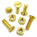 Philips Head Nuts & Bolts Set (Golden Plated) - Pack of 10